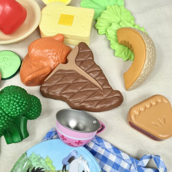 Toys | Play Food Toy Kitchen Set 72 Pieces Fruit Groceries Meat ...